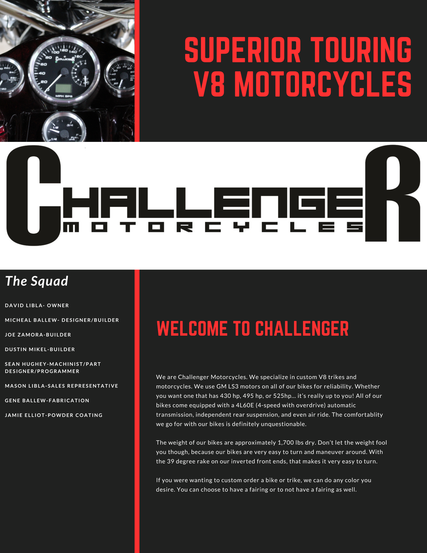 About Challenger Motorcycles — Cypress Creek Motorsports