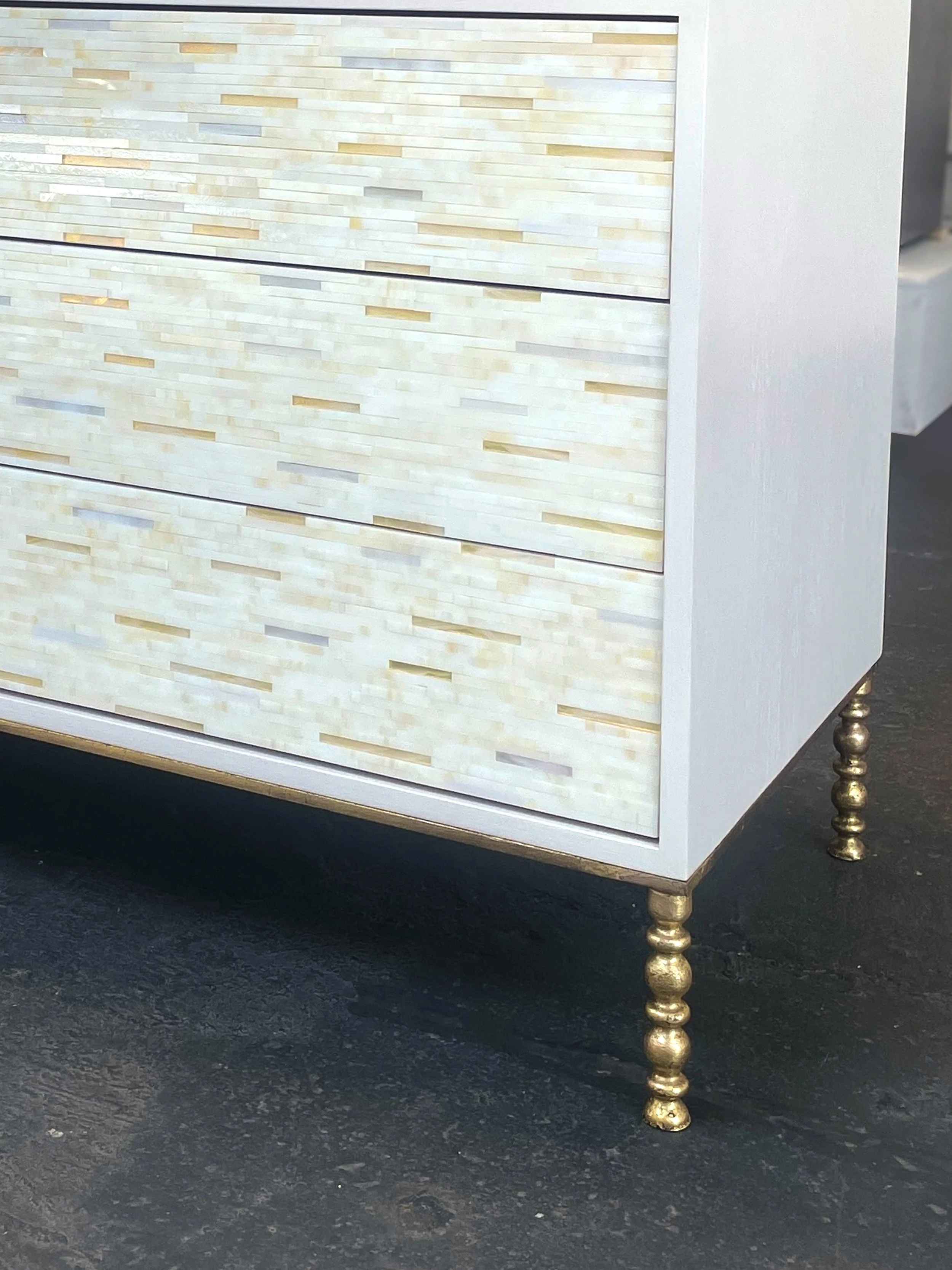 Ivory Chest of Drawers with Vintage Base — Ercole Home