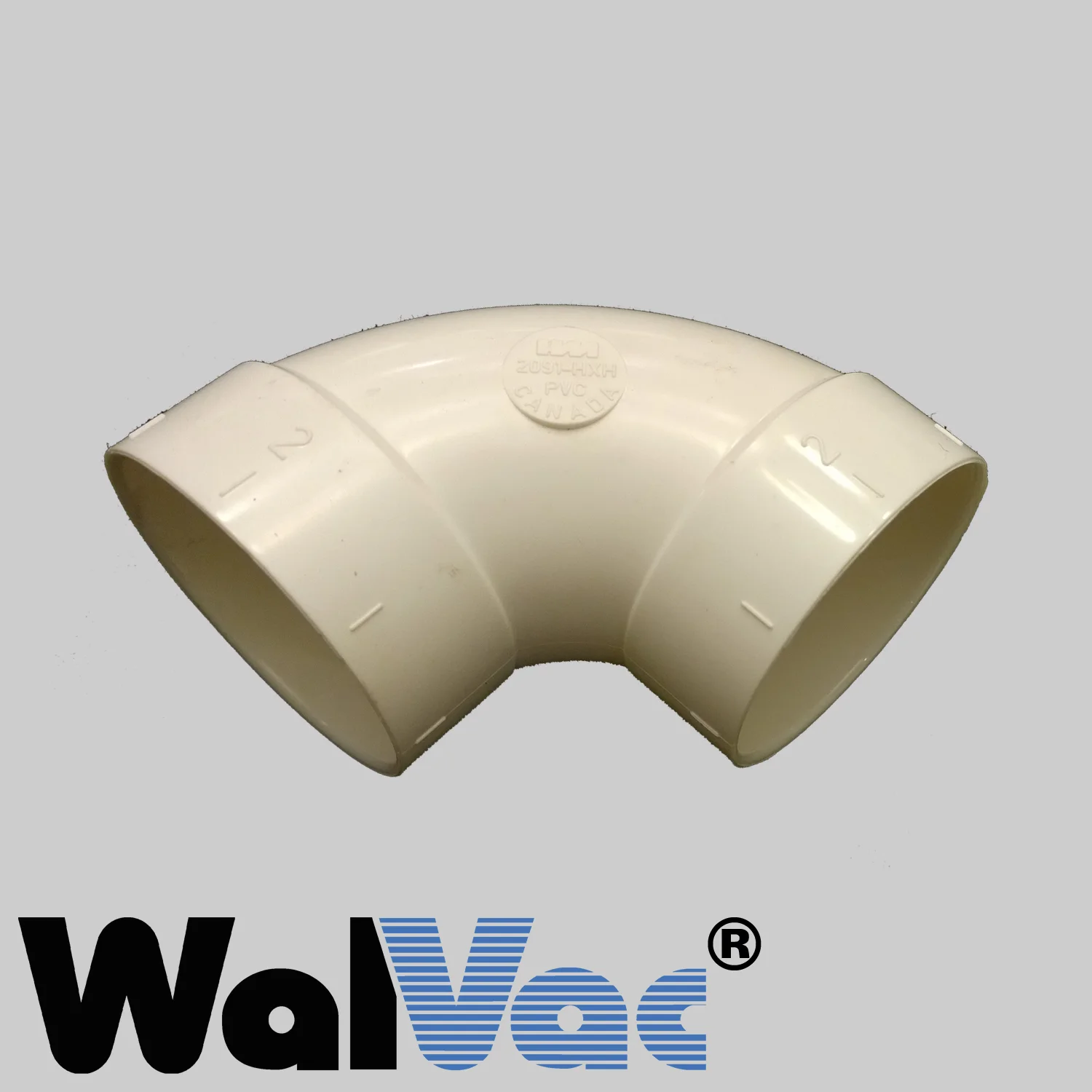 90 Degree Short Sweep Elbow PVC Fitting, Female Ends (4419) — WalVac ...