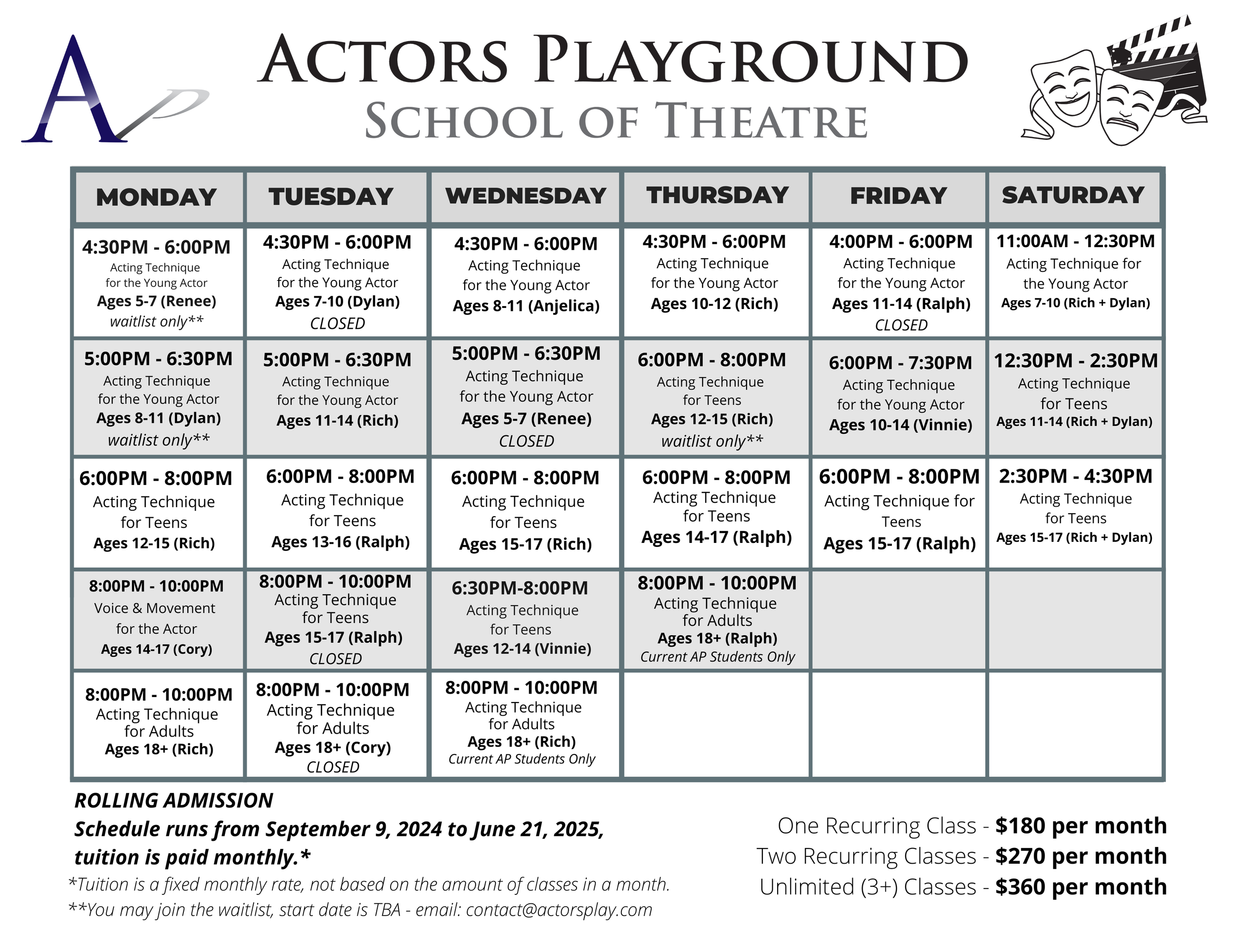 Sign up: Siblings Trial ǀ Actors Playground School of Theatre