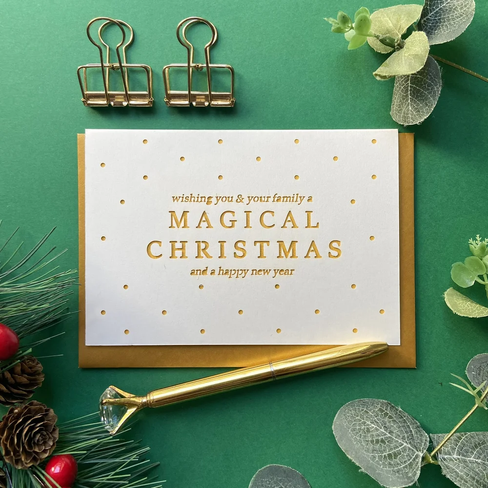 Magical Christmas Cards Modern Illustrated Happy Christmas To A Very