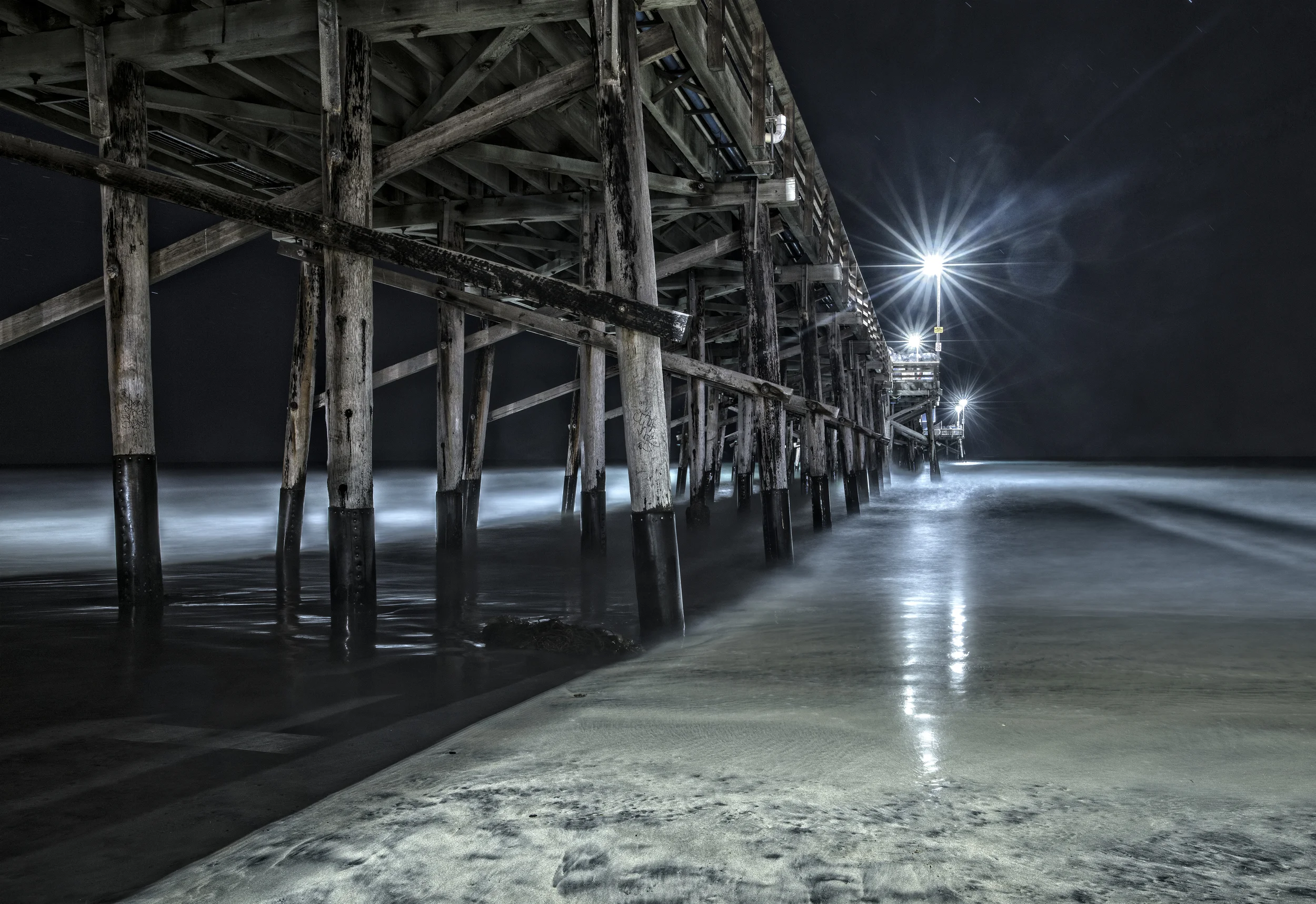 Beach Piers Night
