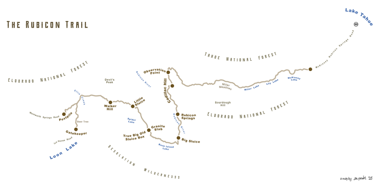 A Map of the Rubicon Trail in California — am proehl