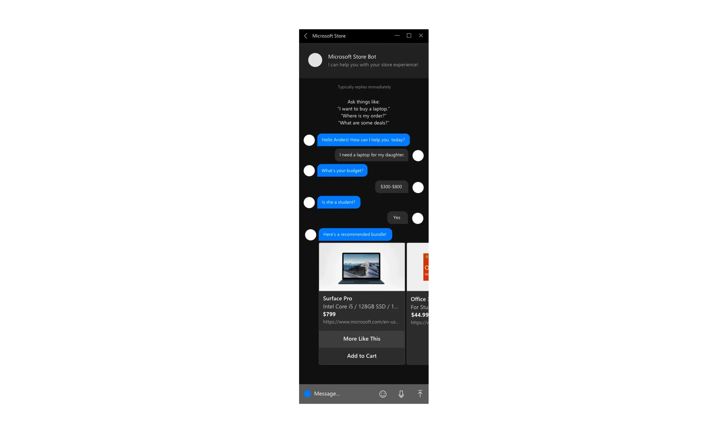 Microsoft Chat Bot — JKIM DESIGN