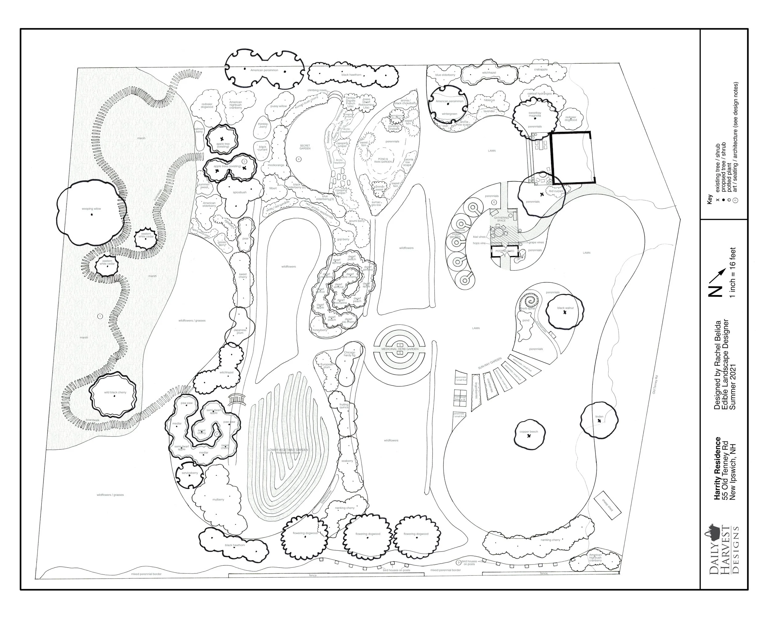 Landscape Plan Black And White