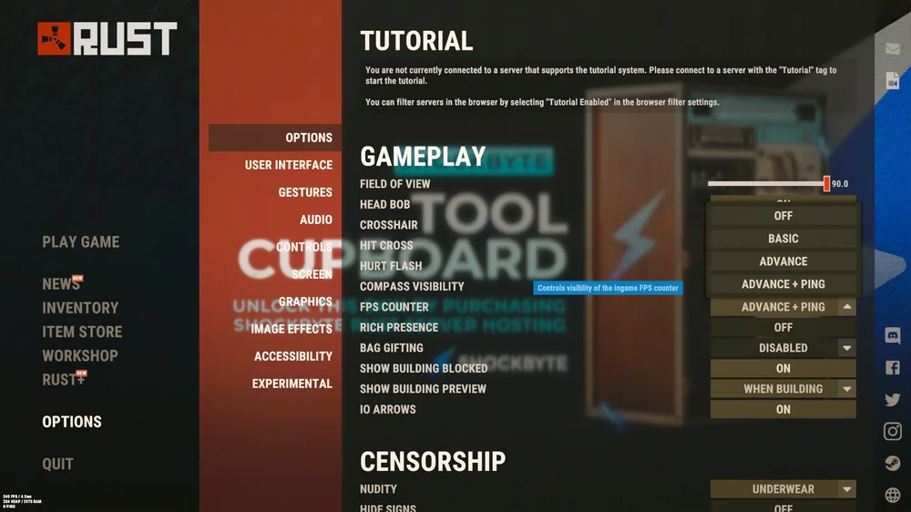 Improve your FPS on Rust — Rustafied