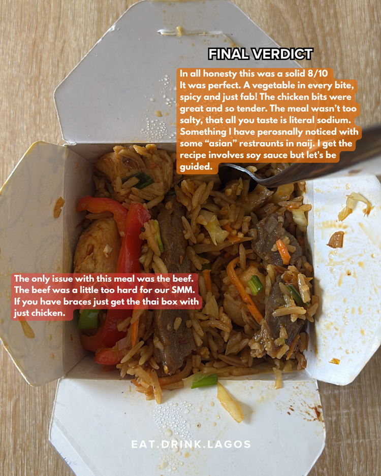 Lunch @ EDL: We Tried Chow Noodle Bar’s Thai Box Rice on Chowdeck ...