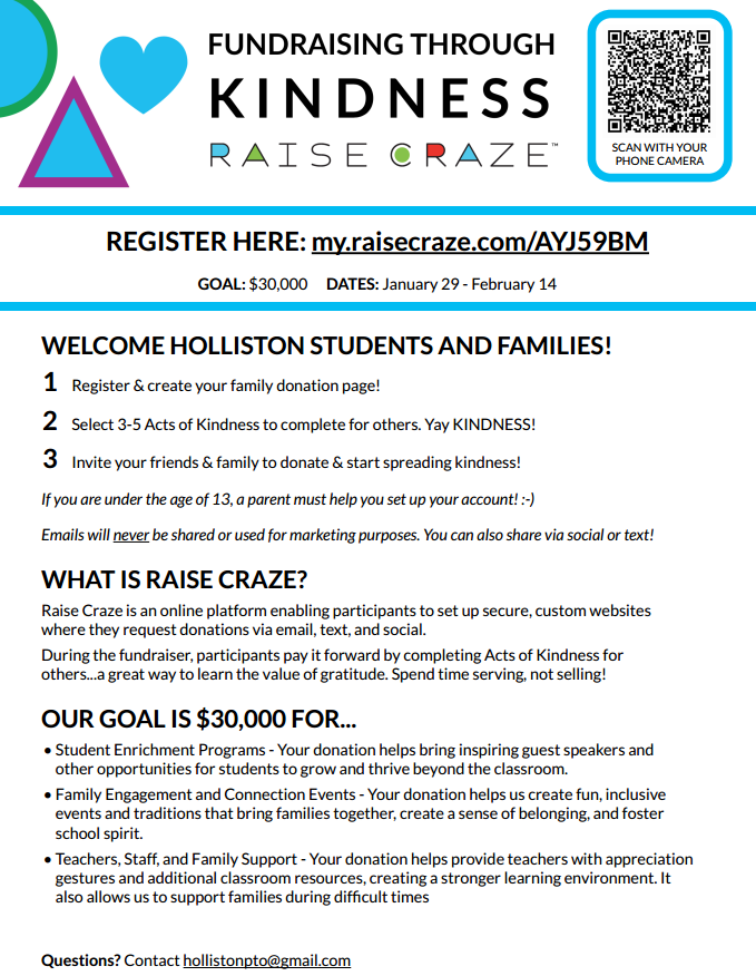 Raise Craze Kindness Fundraiser — Holliston PTO