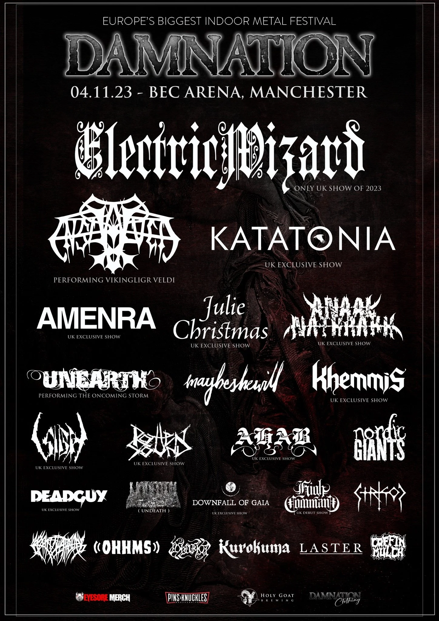 Damnation Line Up — Damnation 2024
