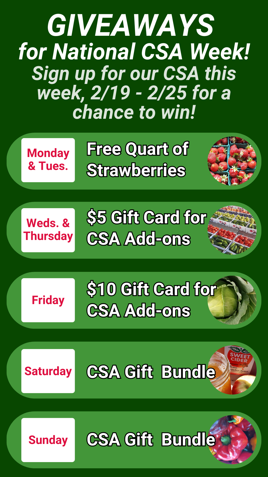 National CSA Week — Kirby's Farm Market