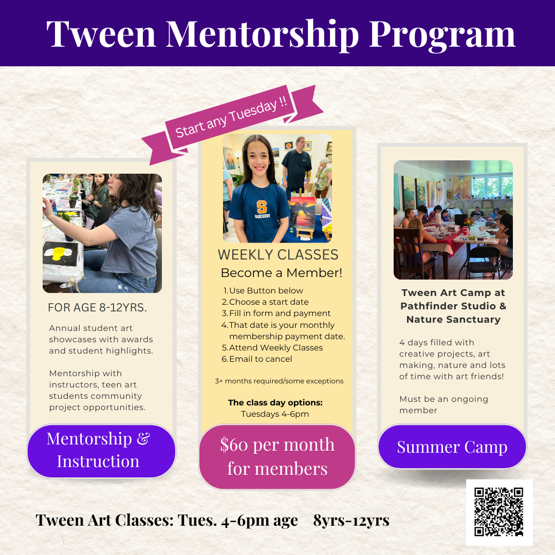 Tween art classes, painting and drawing, freedom of expression, young ...