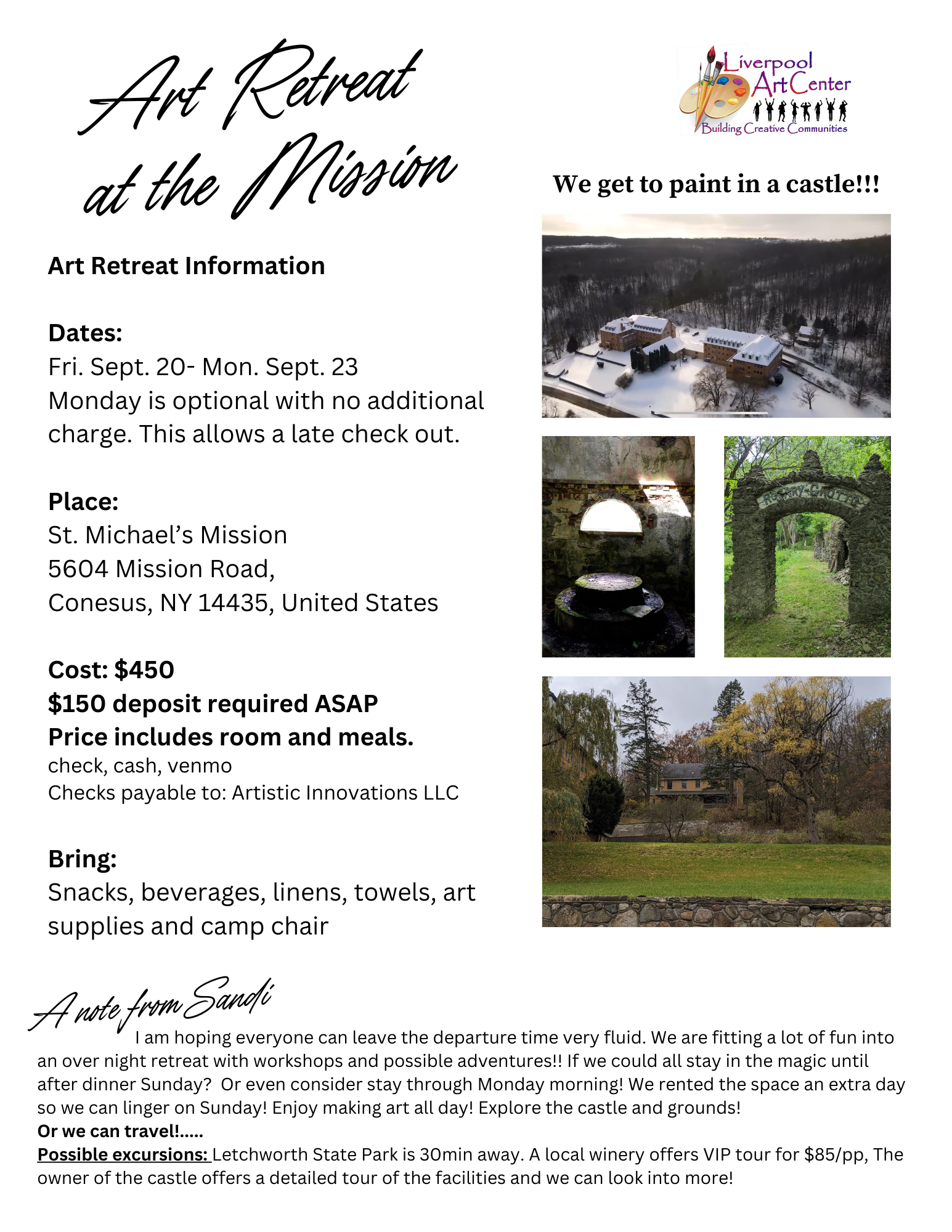 Student Art Retreat — Liverpool Art Center