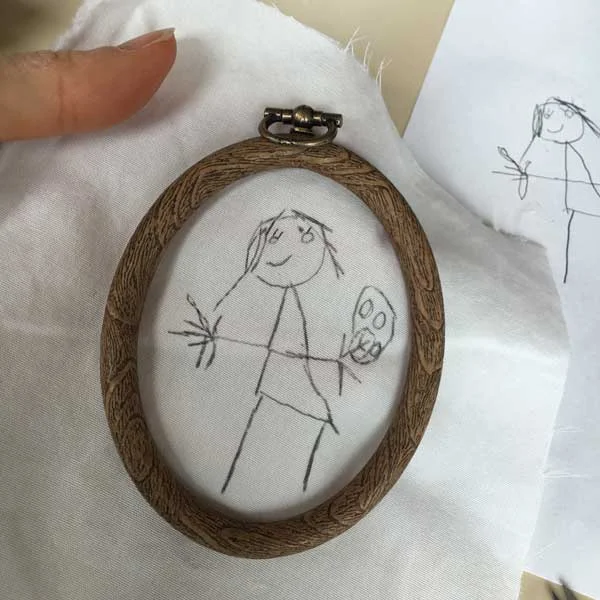 HOW TO TURN A CHILD'S DRAWING INTO AN EMBROIDERED KEEPSAKE — Pam Ash ...