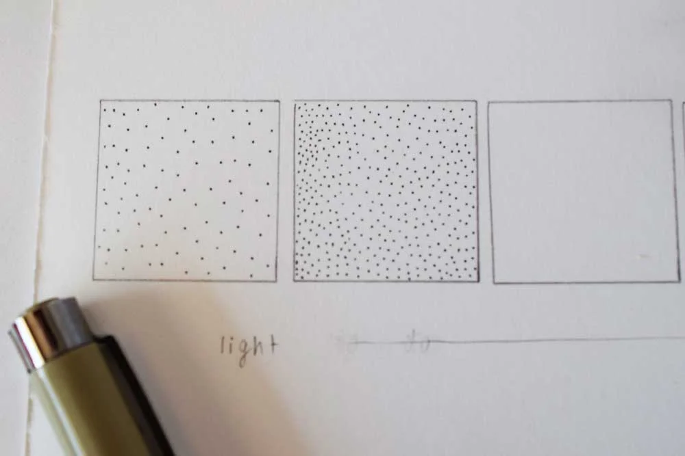 USING STIPPLING TO CREATE VALUE — Pam Ash Designs