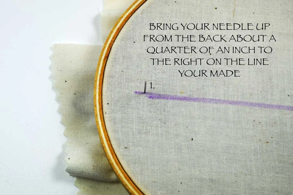 HOW TO MAKE THE SPLIT STITCH : AN EASY AND USEFUL BEGINNER STITCH — Pam ...