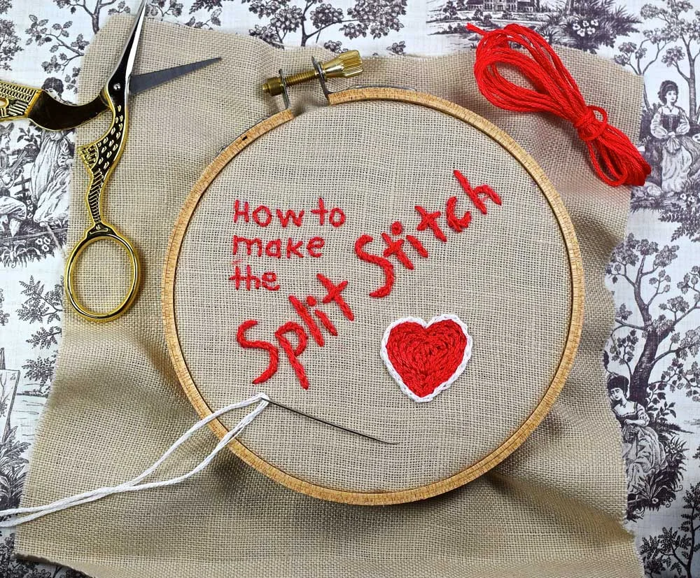 HOW TO MAKE THE SPLIT STITCH : AN EASY AND USEFUL BEGINNER STITCH — Pam ...