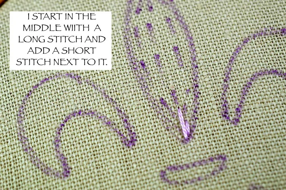 THE LONG AND SHORT STITCH SHADING — Pam Ash Designs