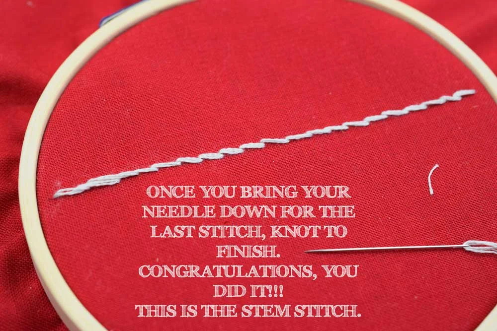 THE STEM STITCH | HOW TO MAKE THE STEM STITCH AND A FREE VALENTINE'S ...