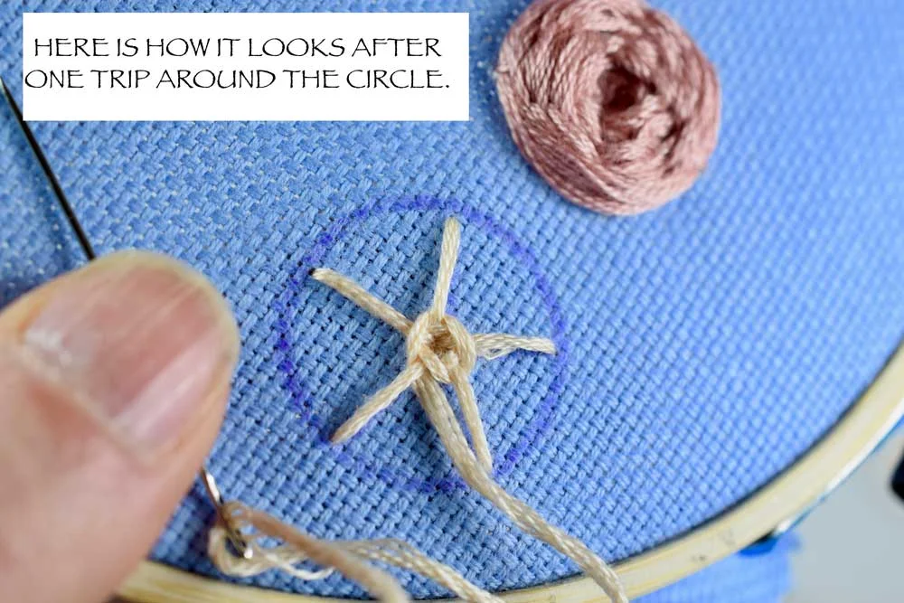 HOW TO MAKE THE WOVEN WHEEL STITCH — Pam Ash Designs