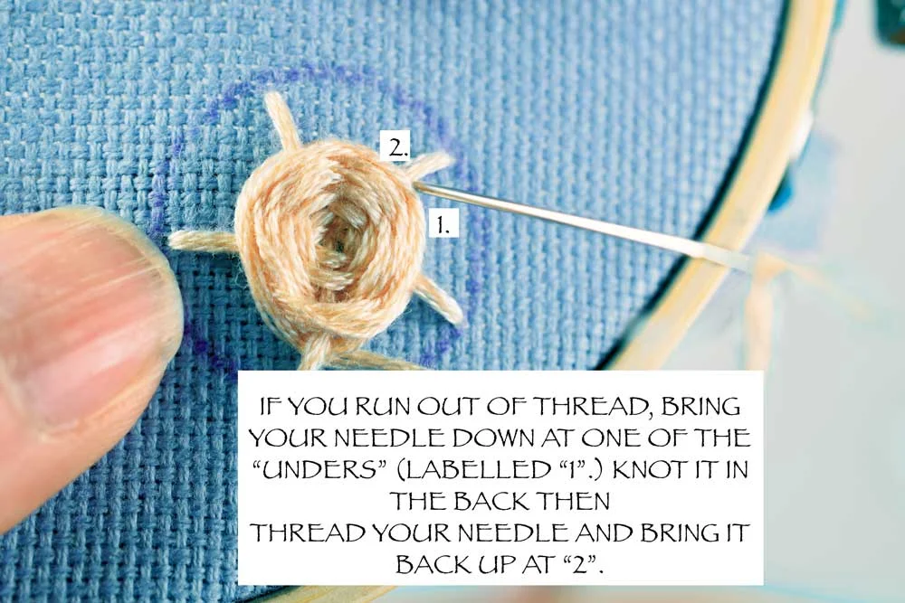 HOW TO MAKE THE WOVEN WHEEL STITCH — Pam Ash Designs