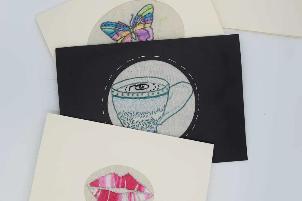 EMBROIDERED CARDS : PRACTICE YOUR EMBROIDERY AND MAKE A KEEPSAKE CARD ...