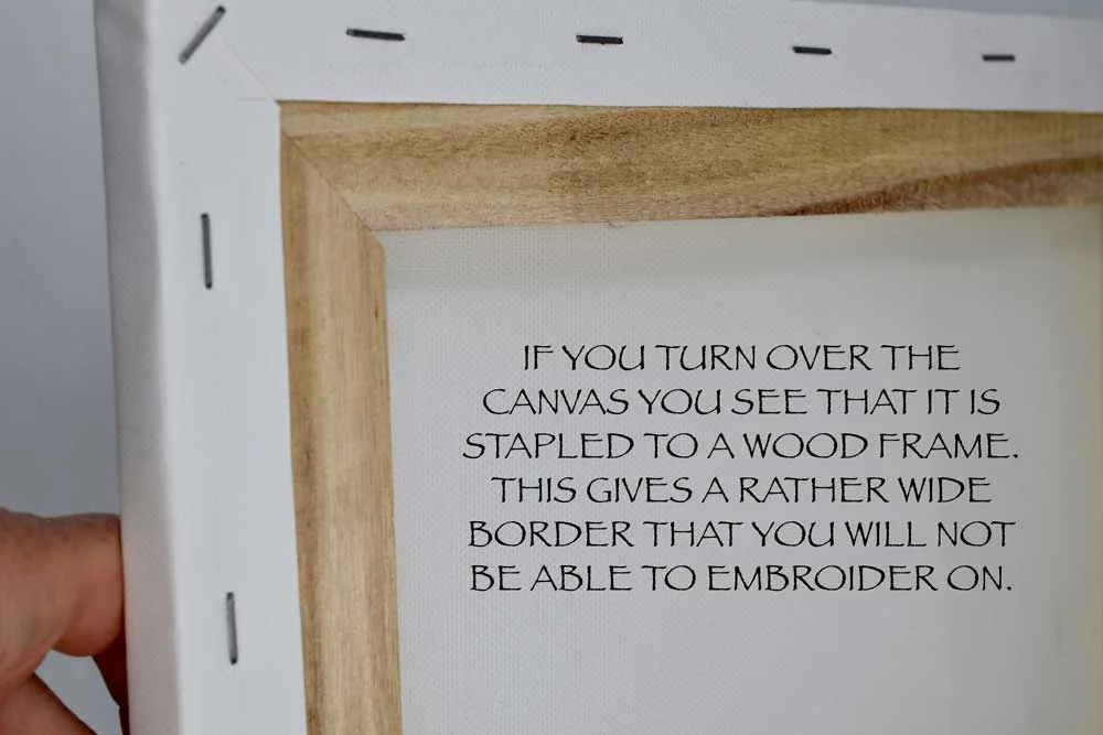 EMBROIDERING ON STETCHED CANVAS — Pam Ash Designs