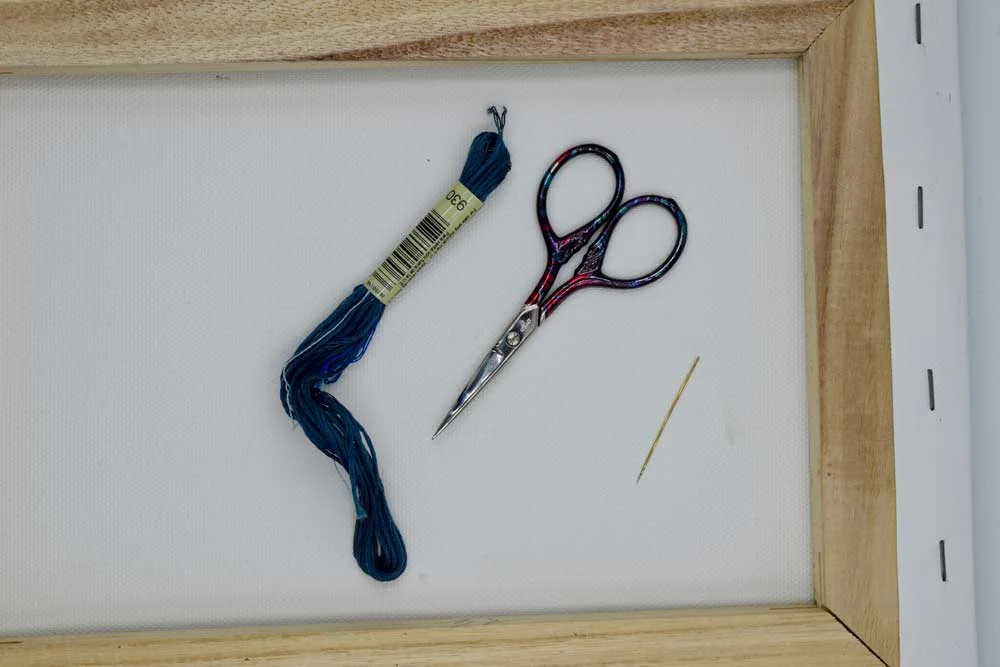 EMBROIDERING ON STETCHED CANVAS — Pam Ash Designs