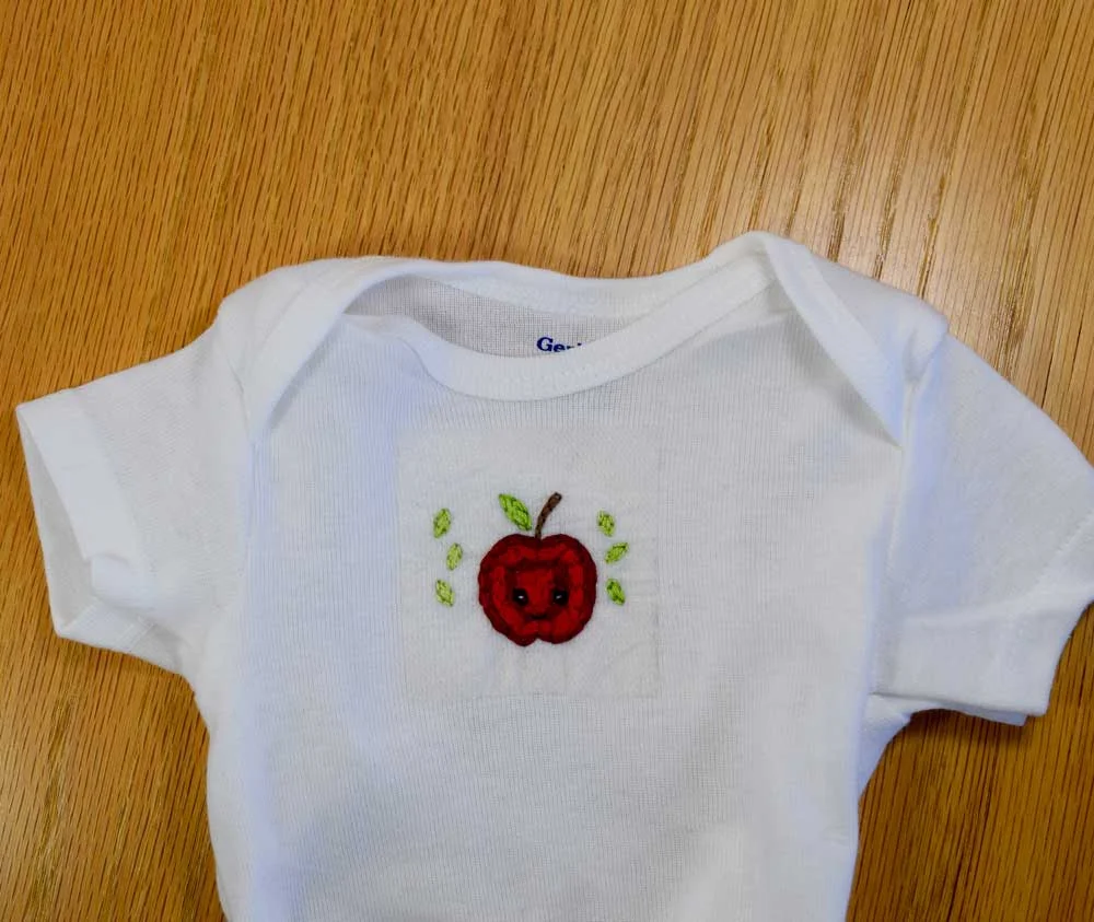 EMBROIDERING ON KNITS - HOW TO MAKE A CUTE DESIGN ON A ONESIE — Pam Ash ...