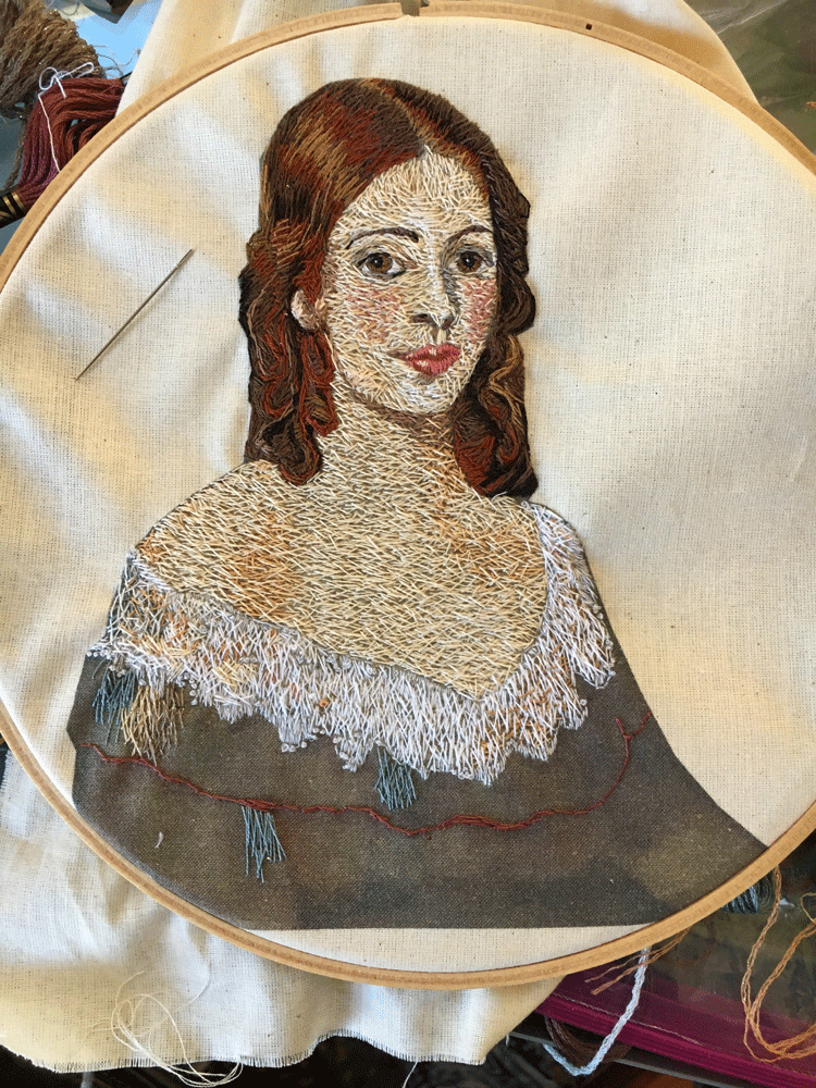 AN OIL PAINTING REIMAGINED IN EMBROIDERY — Pam Ash Designs