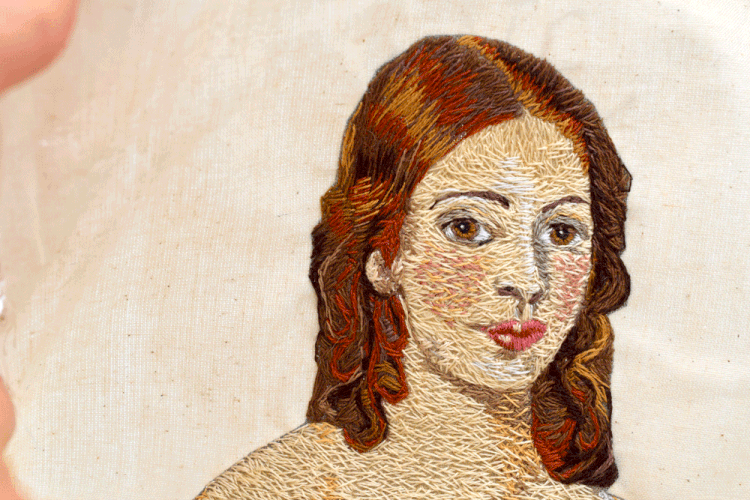 AN OIL PAINTING REIMAGINED IN EMBROIDERY — Pam Ash Designs