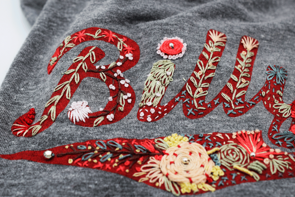 EMBROIDERING KNITS/ AN UP-CYCLE PROJECT : PRACTICE YOUR BEGINNING ...