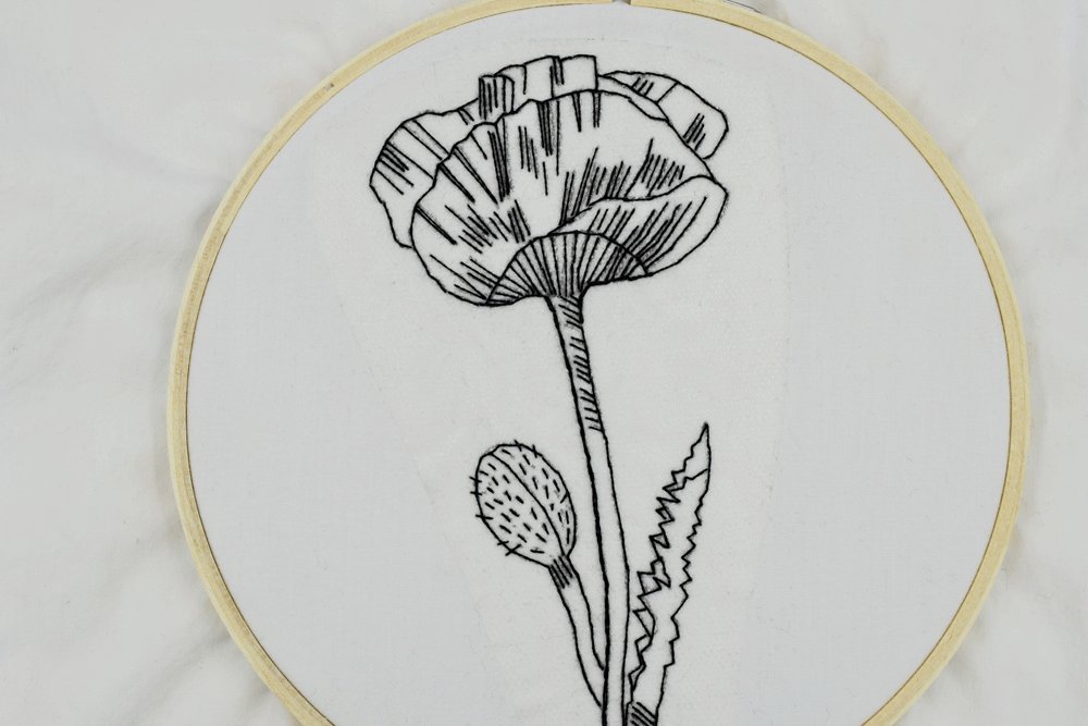 EMBROIDERED LINE DRAWING AND A SPLASH OF WATERCOLOR. — Pam Ash Designs