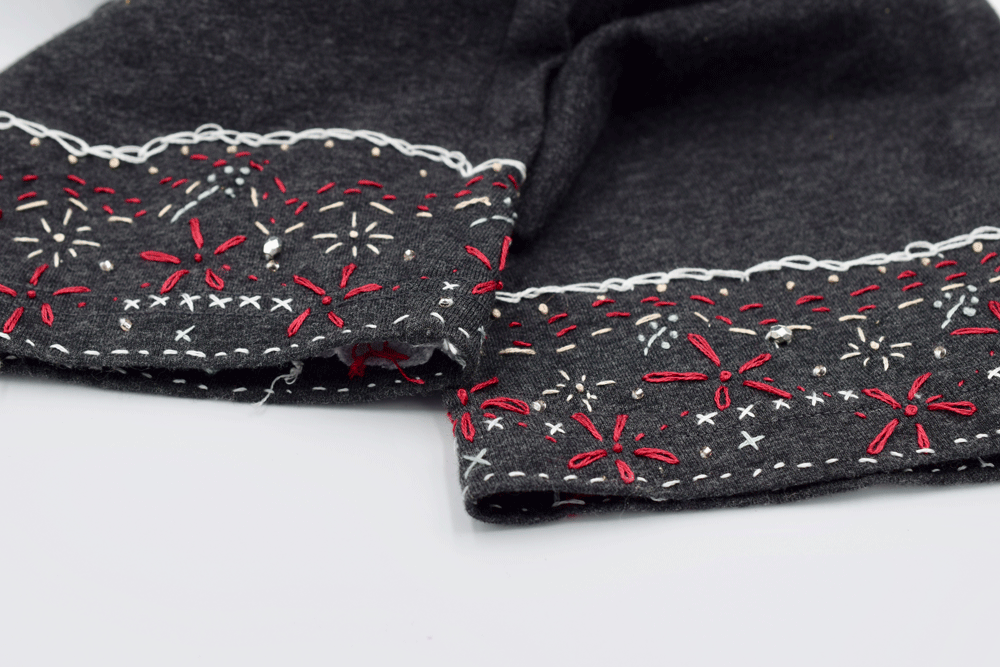 EMBROIDERED LEGGINGS: USE YOUR BEGINNER EMBROIDERY KNOWLEDGE TO GIVE ...