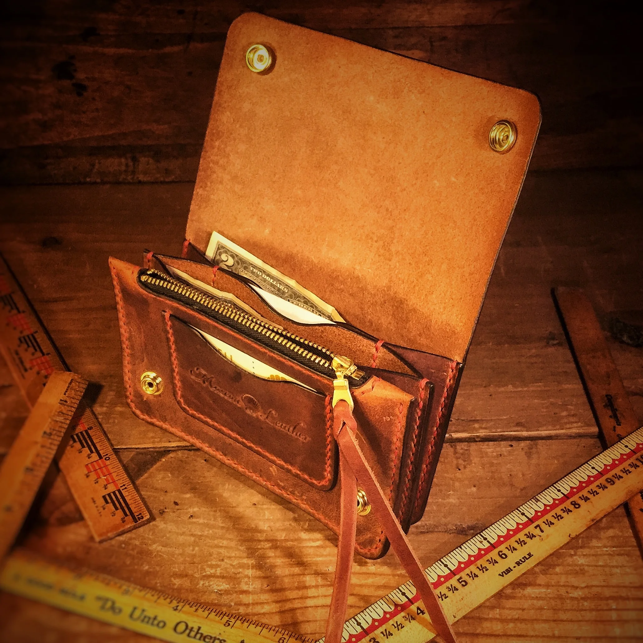 Brando Biker Wallet — Mascon Leather