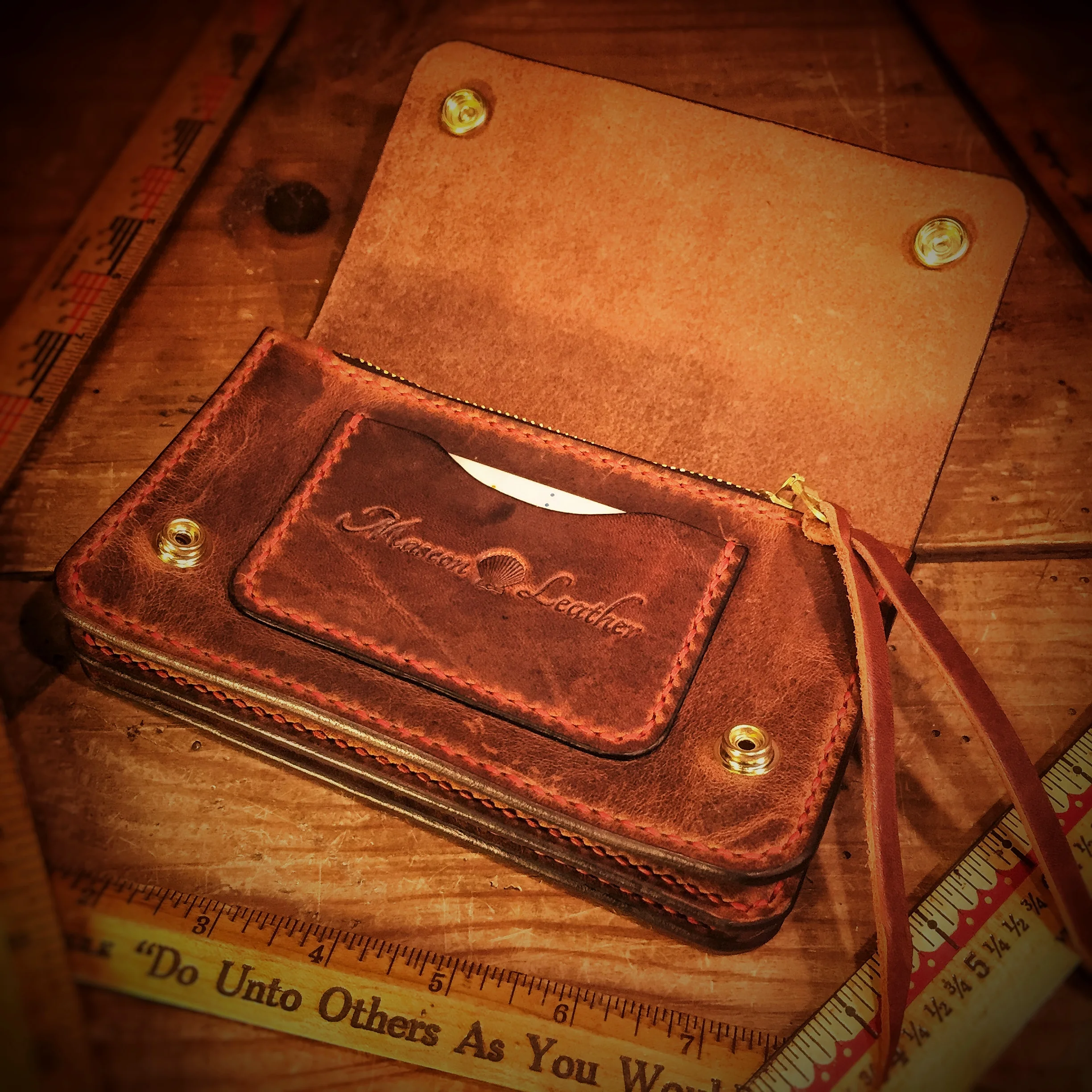 Brando Biker Wallet — Mascon Leather