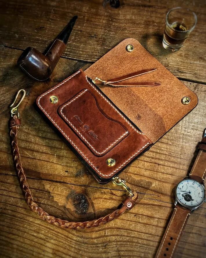 Brando Biker Wallet — Mascon Leather