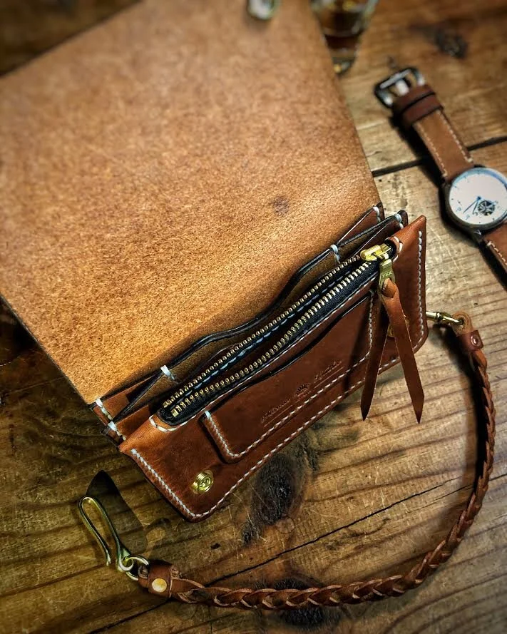 Brando Biker Wallet — Mascon Leather