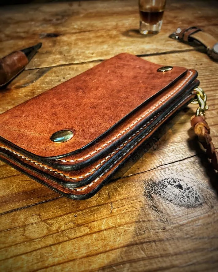 Brando Biker Wallet — Mascon Leather