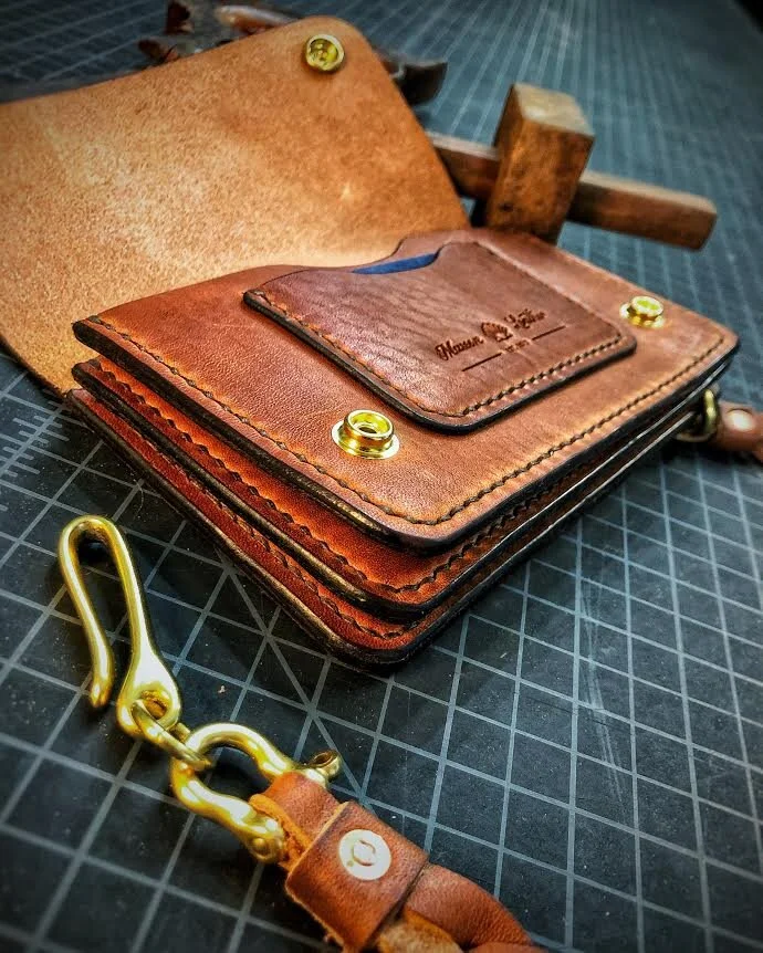 Brando Biker Wallet — Mascon Leather