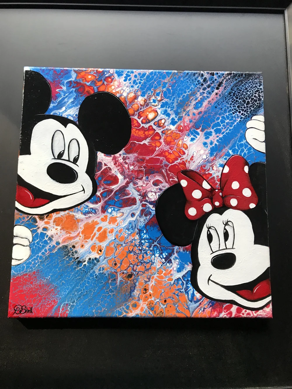 Mickey Mouse Acrylic Painting