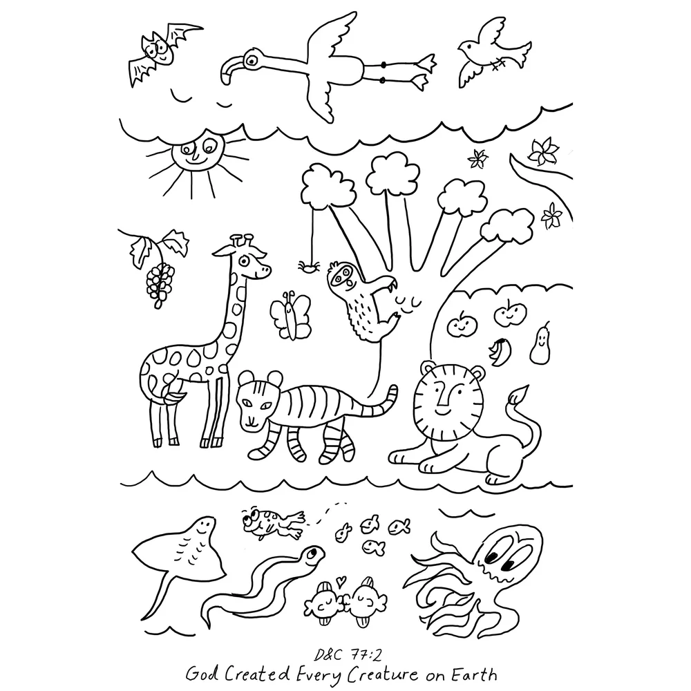 God Created Earth Coloring Pages