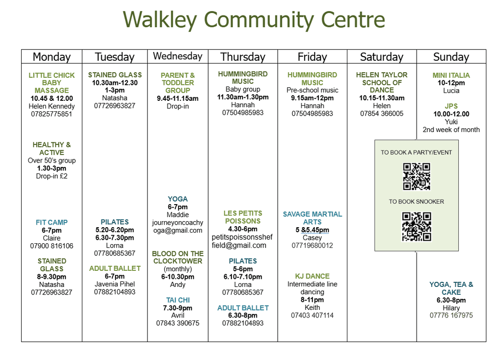 Groups & Activities — Walkley Community Centre
