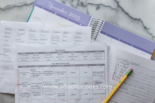 Meal Planning Template: one month dinner plan template — What Lisa Cooks