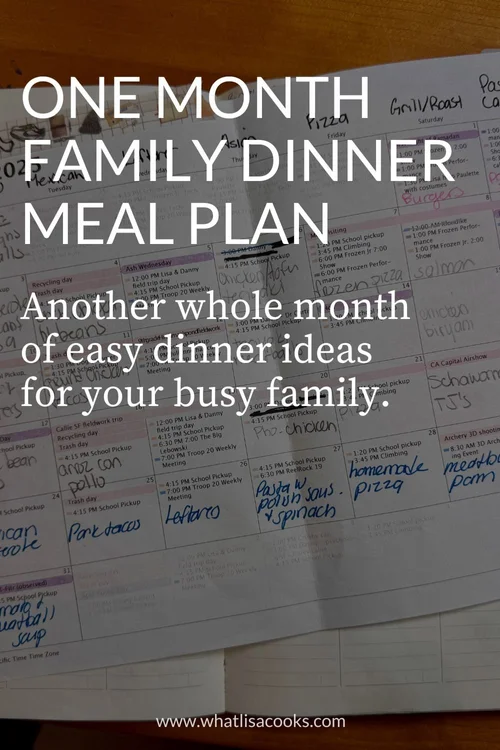 Another Whole Month Family Meal Plan — What Lisa Cooks