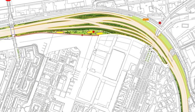 Plannen ProRail: fly-over en vrijkomend stuk grond Dijksgracht-Oost — Buurtorganisatie 1018