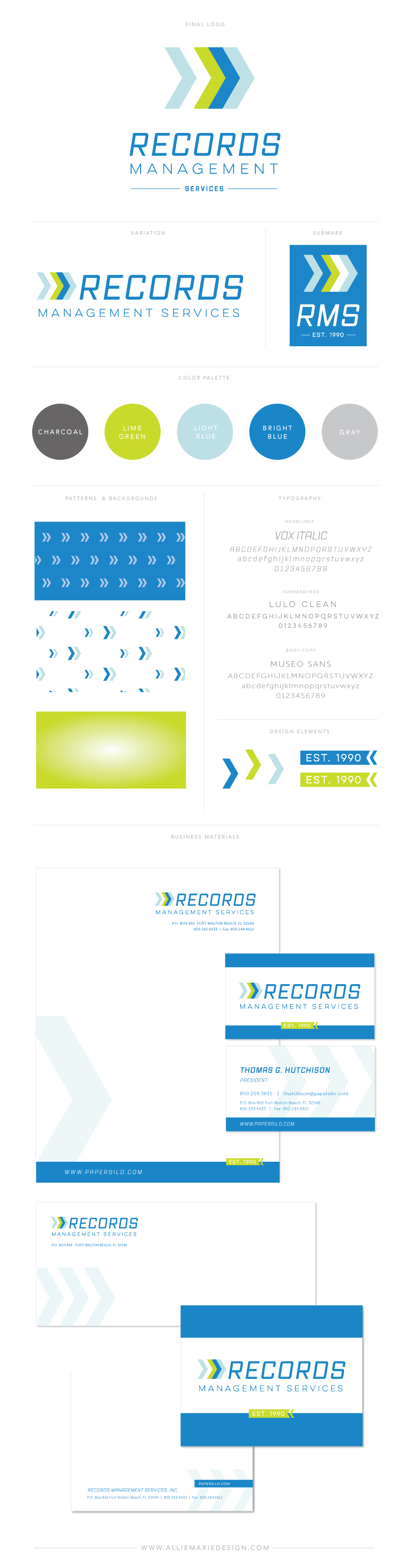 Brand Reveal: Records Management Services — AllieMarie Design