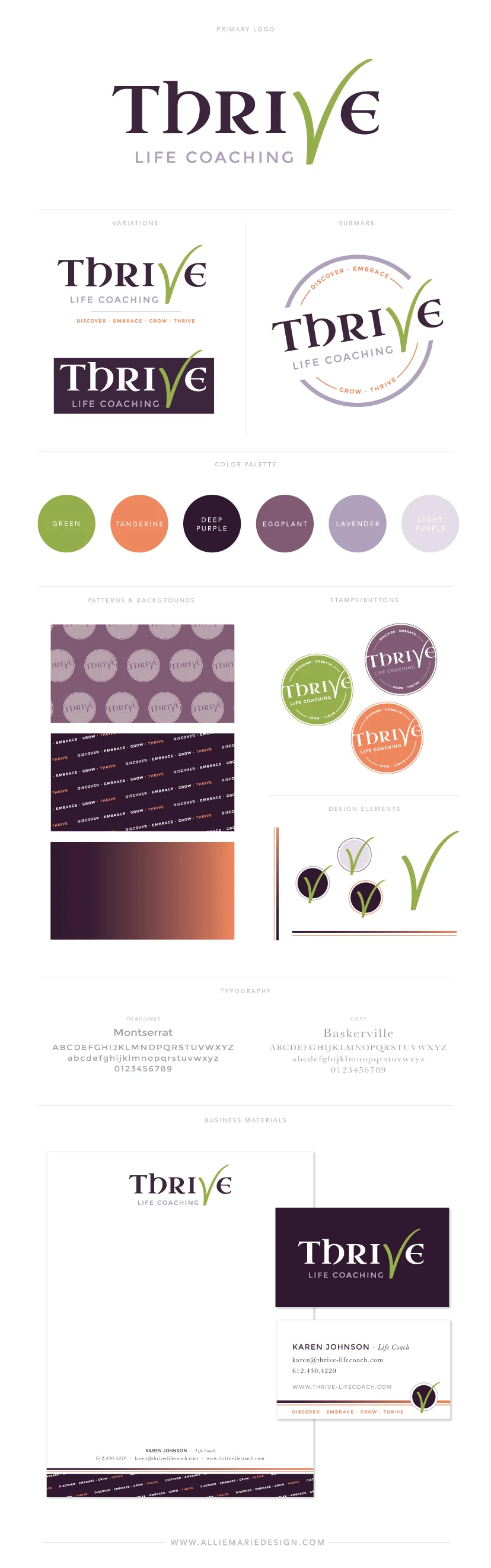 Brand Reveal: Thrive Life Coaching — AllieMarie Design