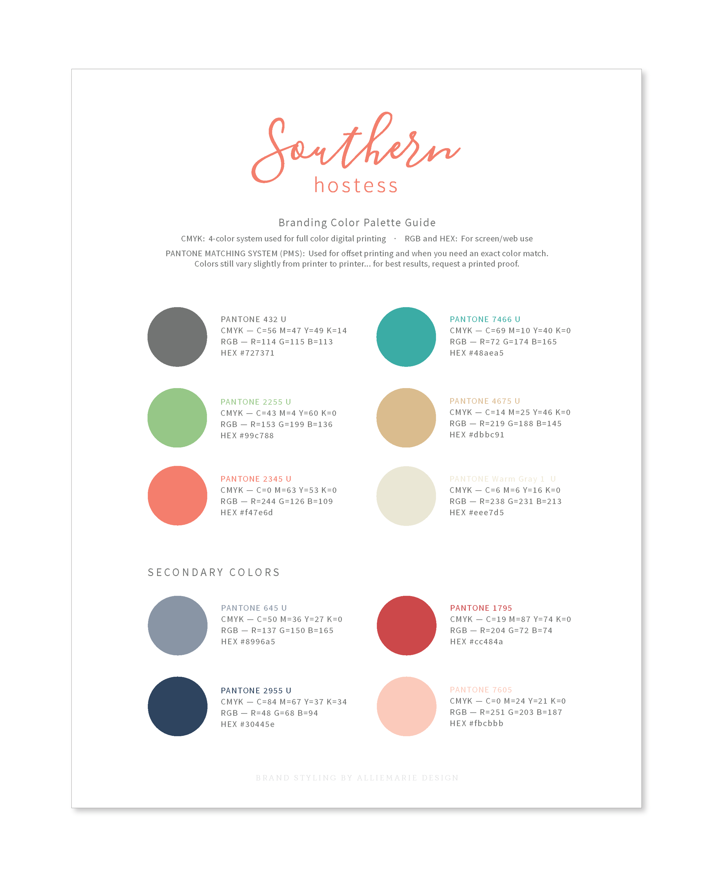 Brand Reveal: Southern Hostess — AllieMarie Design
