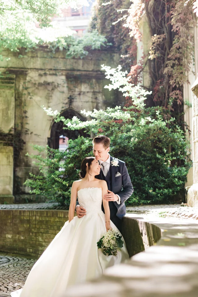 Kaori and Mark • A post wedding shoot around London • Taking the dress ...