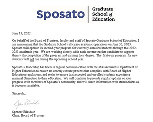 Update memos — Sposato Graduate School of Education